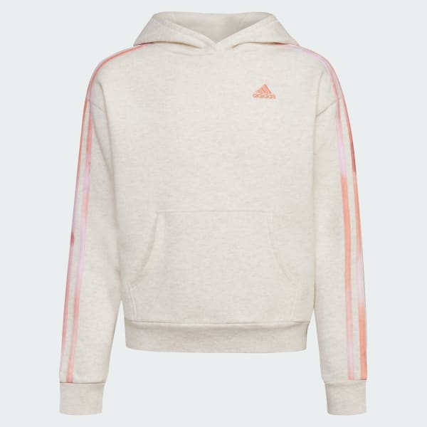 adidas Multi 3-Stripes Fleece Hoodie - White | Free Shipping with ...
