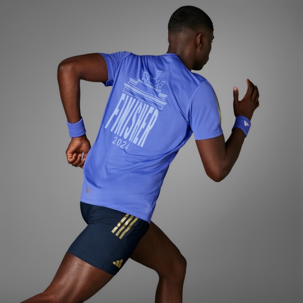 adidas BMW Berlin Marathon 2024 Finisher Tee - Blue | adidas Deutschland