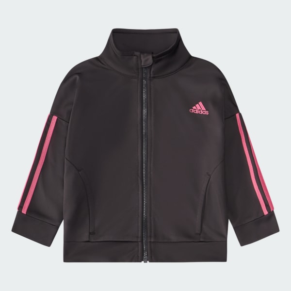 adidas Two-Piece Long Sleeve Essential Tricot Set - Black | Free ...