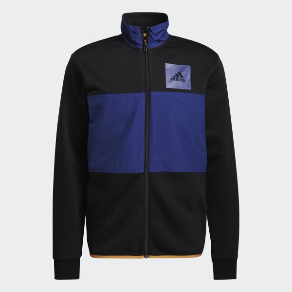 adidas Essentials Fleece Track Jacket - Black | Free Shipping with ...