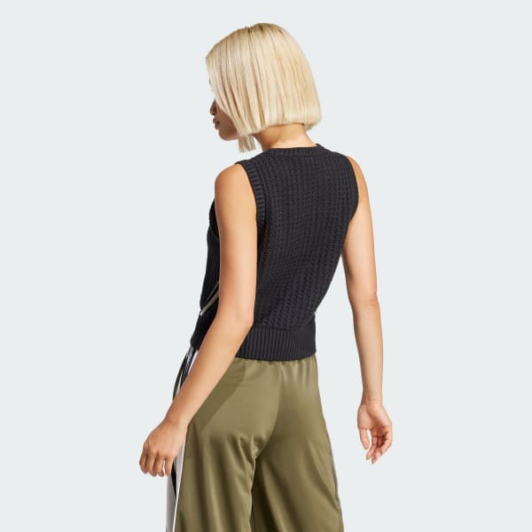 adidas Adicolor Knitted Vest - Black | adidas Australia