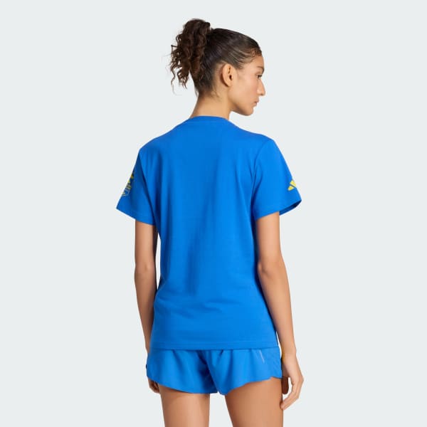 adidas Boston Marathon 2026 Logo Graphic T-Shirt - Blue | Free Shipping ...