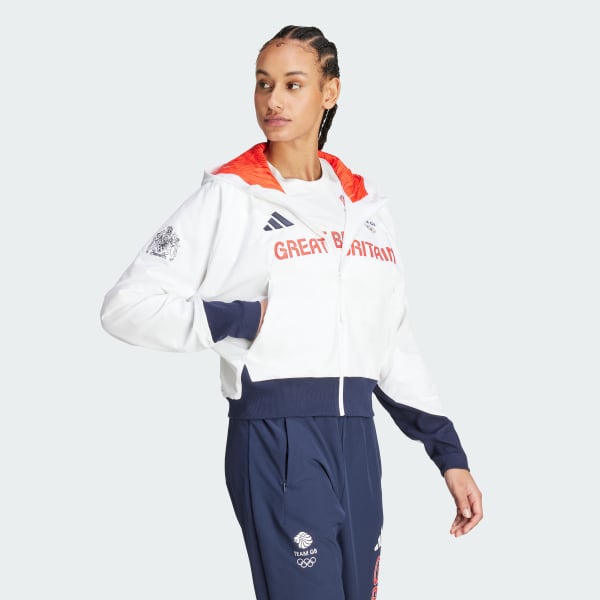adidas Team GB Podium Jacket - White | Free Delivery | adidas UK