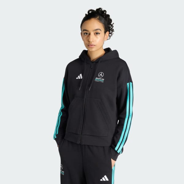 adidas MERCEDES-AMG PETRONAS FORMULA 1 TEAM DNA KAPUZENJACKE - Schwarz ...