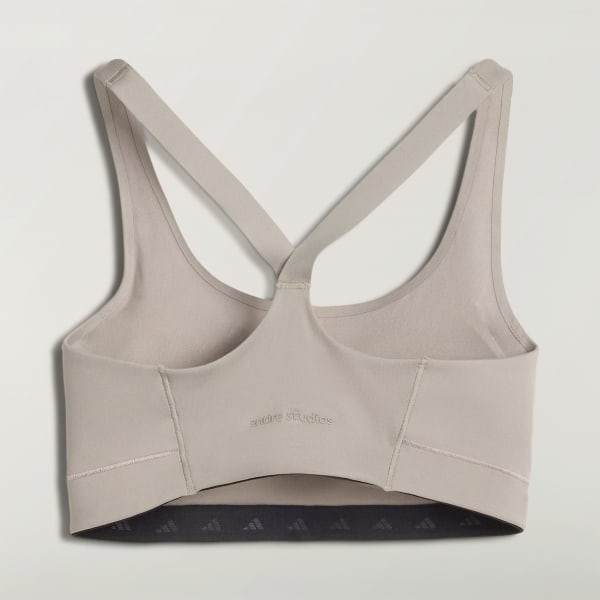 adidas x entire studios Optime Training Bra Medium Support - Beige ...
