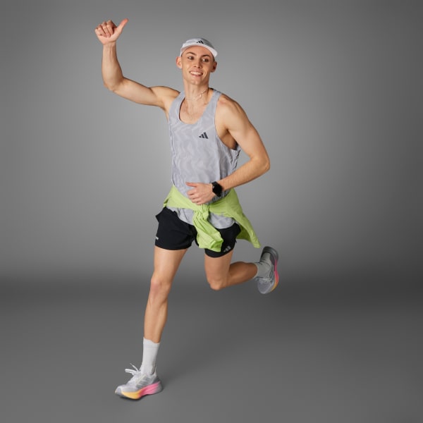 adidas Ultimate HEAT.RDY Engineered Running Singlet - Grau | adidas ...