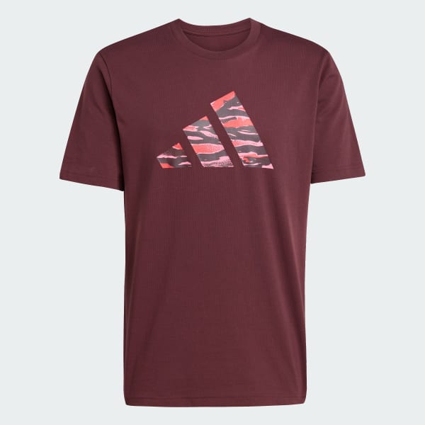 adidas Codes Camo Graphic Tee - Burgundy | Free Shipping with adiClub ...