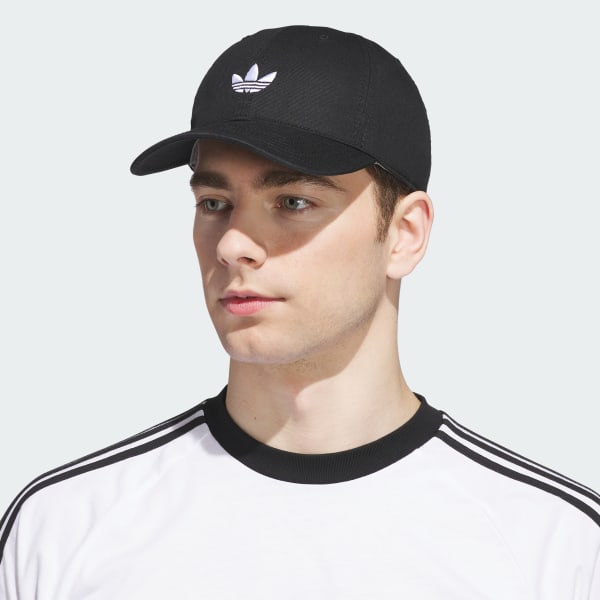 adidas Relaxed Trefoil Strapback Hat - Black | Free Shipping with ...