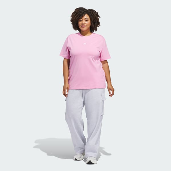 adidas Small Logo Tee (Plus Size) - Pink | Free Shipping with adiClub ...