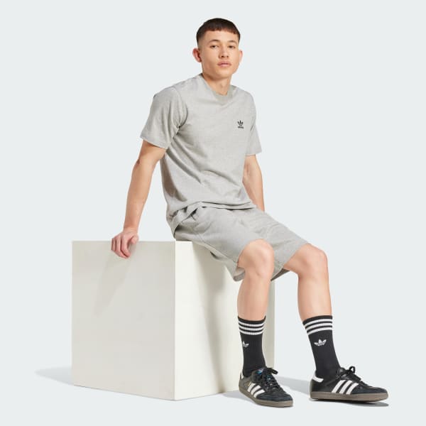 adidas Trefoil Essentials Tee - Grey | adidas Australia