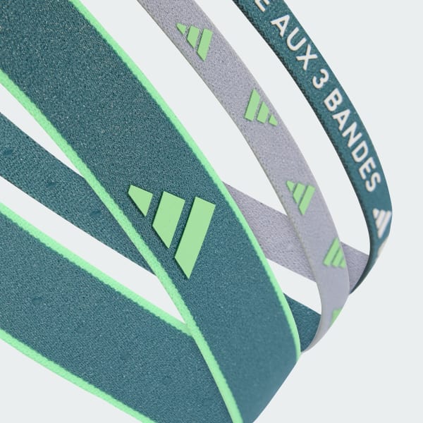 Faixas de Cabeça Multiple Width Training 3 Unidades - Verde adidas ...