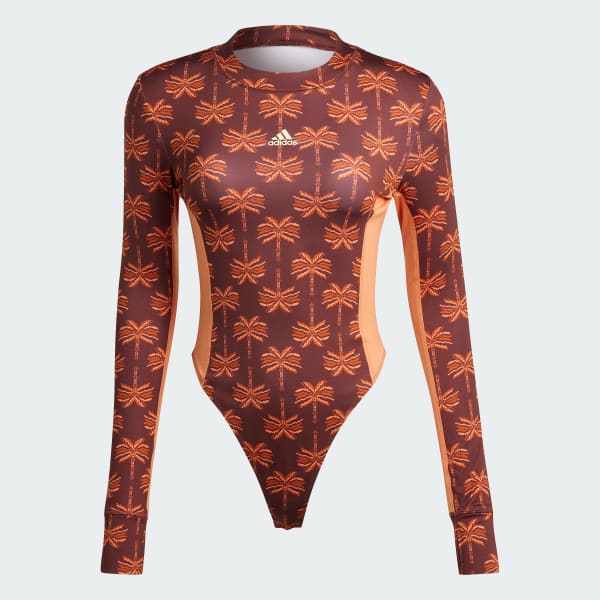 Body Manga Longa Leotard adidas x FARM Rio - Laranja adidas | adidas Brasil