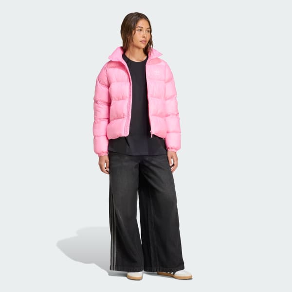 adidas Adicolor Short Puffer Jacke - Rosa | adidas Deutschland