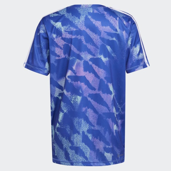 👕 adidas Allover Print Xpress Tee - Blue | Kids' Training | adidas US 👕