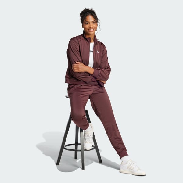 adidas Essentials Feel Cozy Track Suit - Burgundy | adidas UK