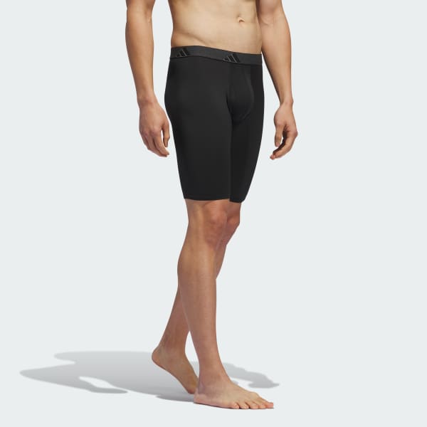 adidas Microfiber 3-Pack Long Boxer Briefs - Black | Free Shipping with ...
