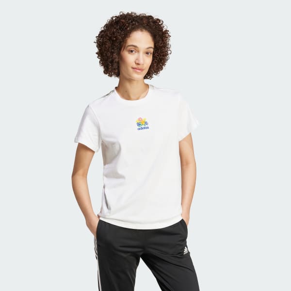 adidas Soft Side Mini Graphic T-Shirt - White | adidas UK