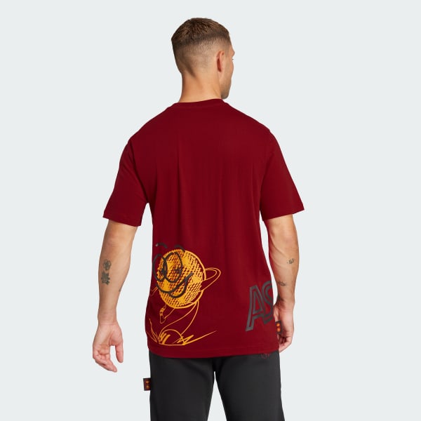adidas AS Roma Graphic T-Shirt - Burgundy | adidas UK