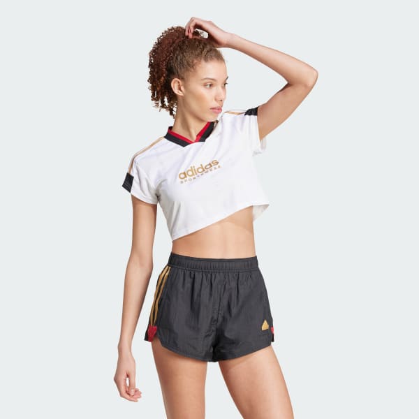 Camisa Cropped Tiro Cut Três Listras - Branco adidas | adidas Brasil
