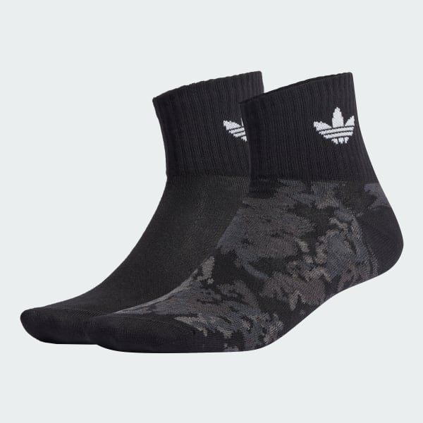 adidas Camo Ankle Socks 2 Pairs - Black | Free Shipping with adiClub ...