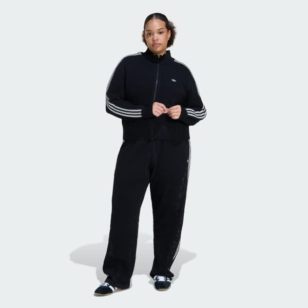 adidas Knitted Crochet Firebird Track Pants - Black | Free Shipping ...