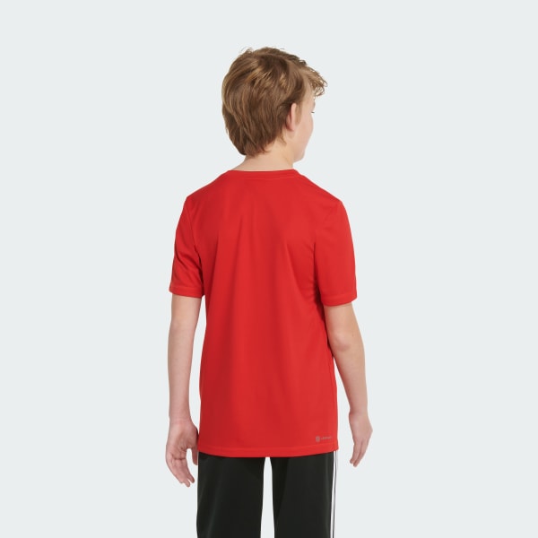 adidas AEROREADY® Short Sleeve Poly "Play Sports" Tee - Red | Free ...