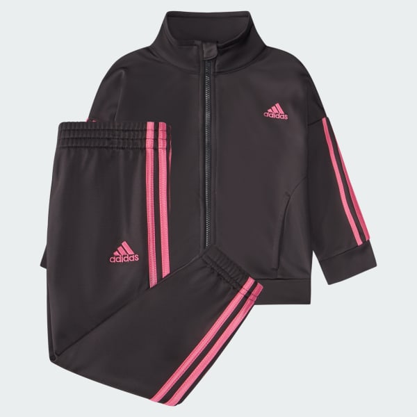 adidas Two-Piece Long Sleeve Essential Tricot Set - Black | Free ...
