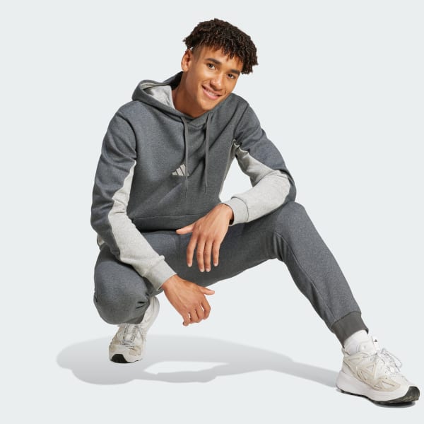 adidas Sportswear Fleece Colorblock Hooded Tracksuit - Grey | adidas UK