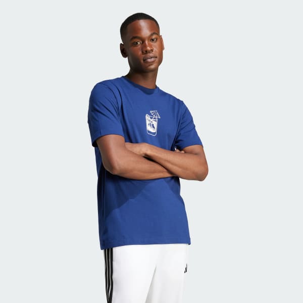 adidas Lounge Drink Graphic Tee - Blue | adidas UK