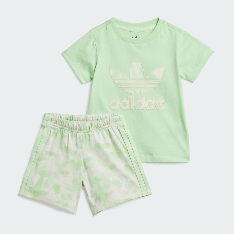 adidas Summer Allover Print Short Tee Set - Green | adidas GH