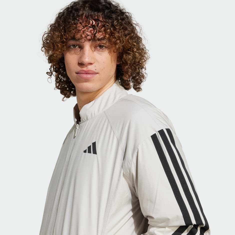 adidas Essentials 3-Stripes Insulated Bomber Jacket - Grey | adidas UAE