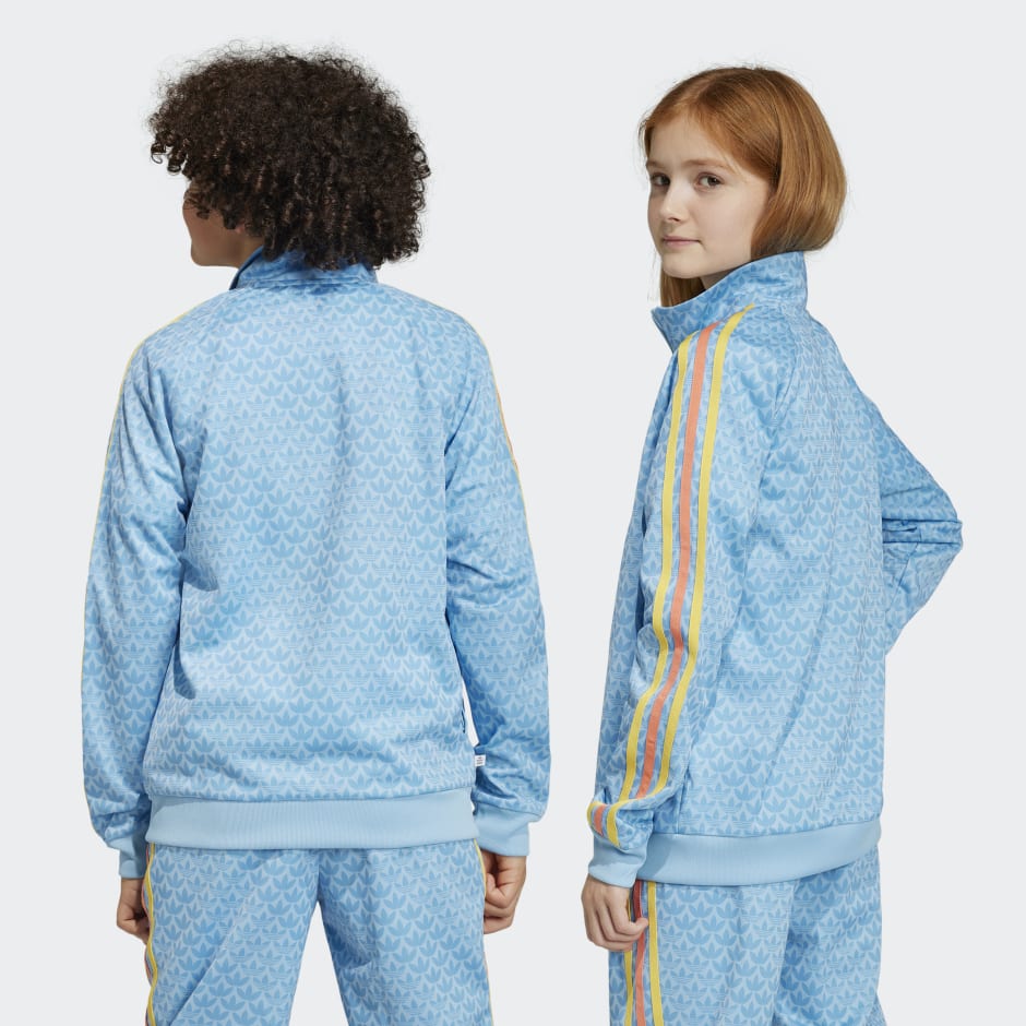 Clothing - Monogram Track Jacket - Blue | adidas South Africa