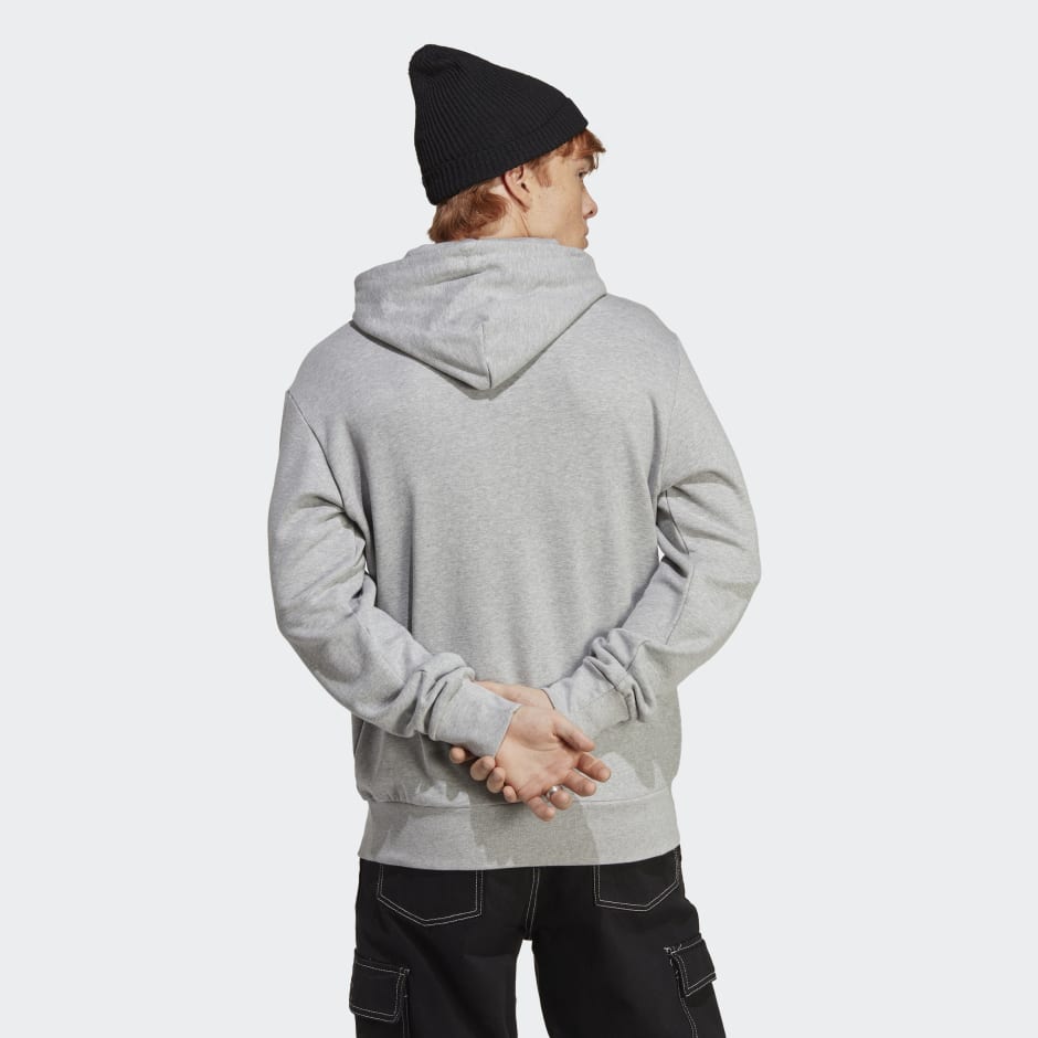 adidas Essentials French Terry Big Logo Hoodie - Grey | adidas UAE