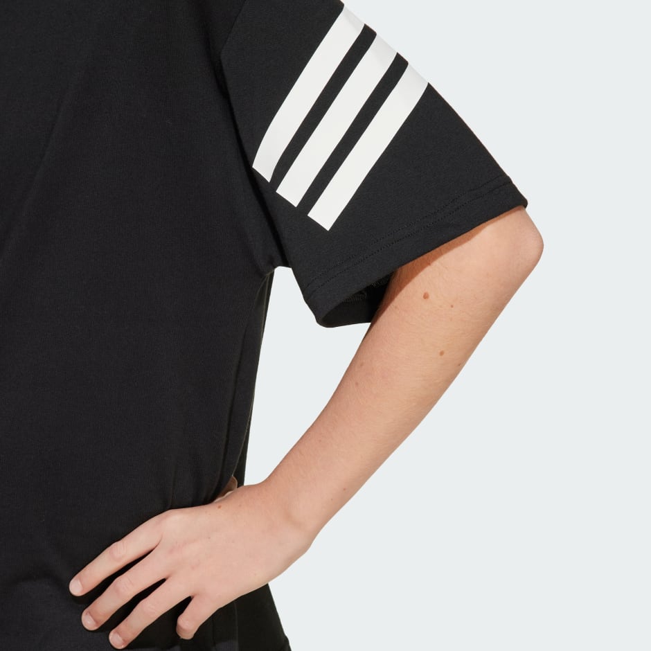 adidas Future Icons 3-Stripes Tee Kids - Black | adidas UAE