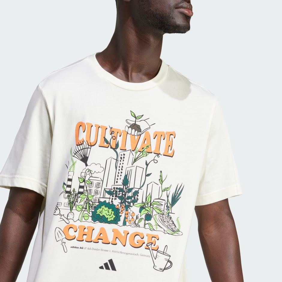 adidas adidas Running Earth Day Graphic Tee - Beige | adidas KE