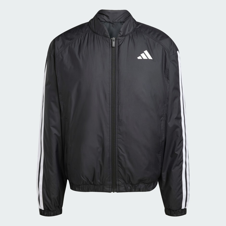 Clothing - Essentials 3-Stripes Insulated Bomber Jacket - Black | adidas South Africa