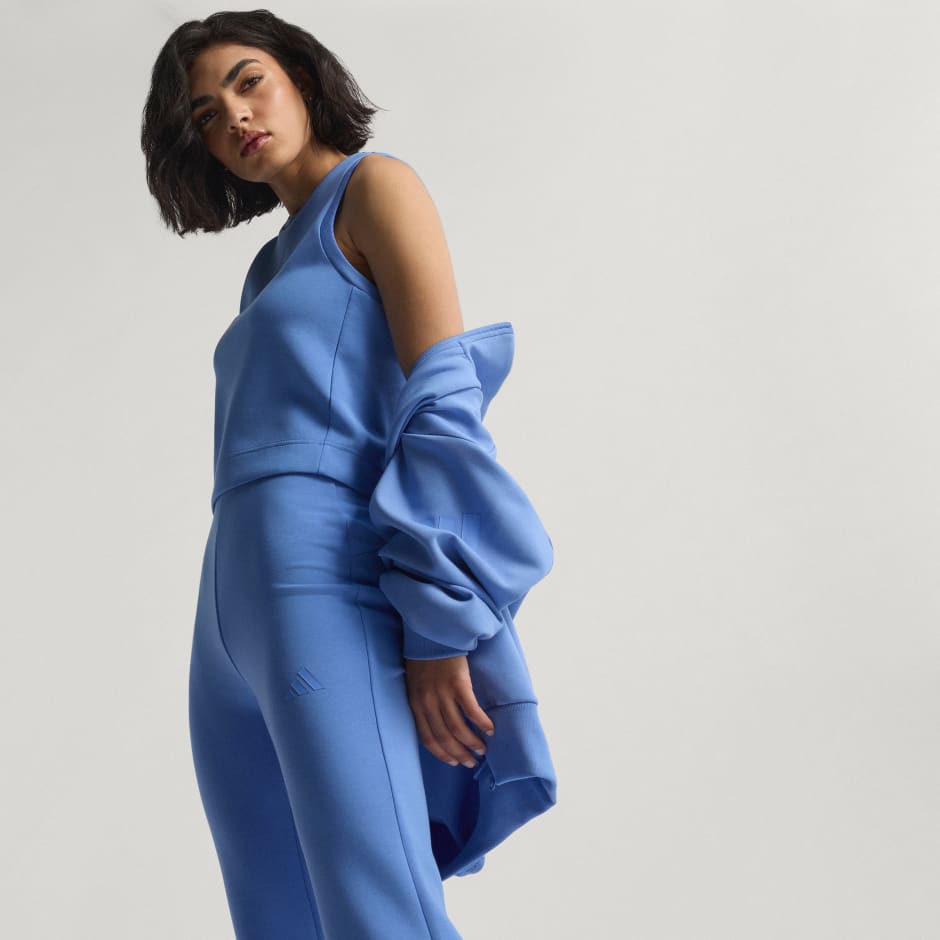 Clothing - Soft Lux Flared Pants - Blue | adidas South Africa
