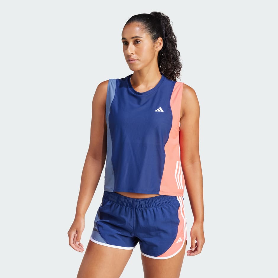 adidas Own the Run Colorblock Tank Top - Blue | adidas GH