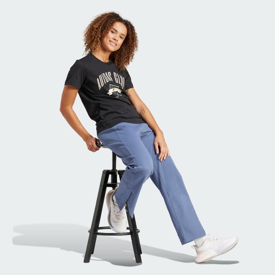 adidas מכנסי Sportswear Resort Graphic Straight-Leg - כחול | adidas IL