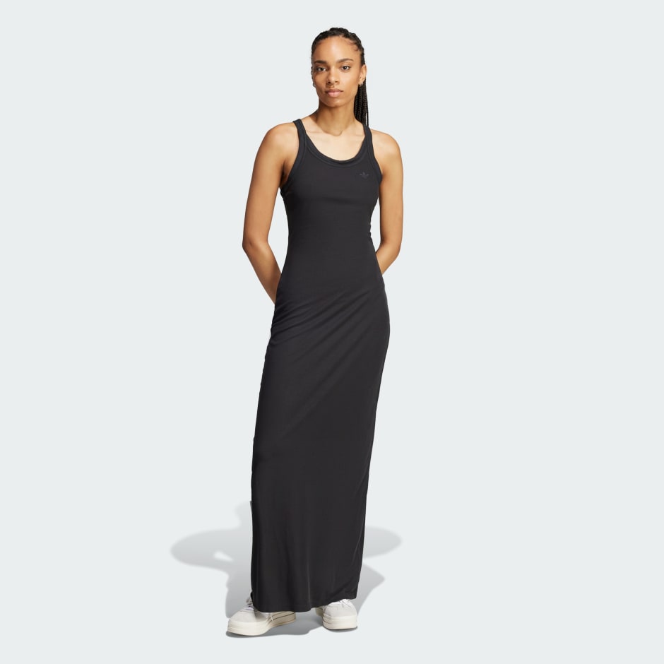 adidas Premium Essentials Maxi Dress - Black | adidas UAE