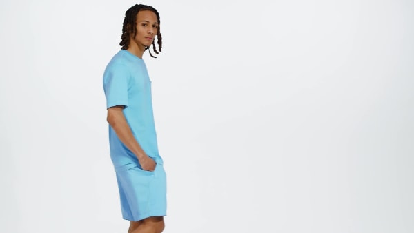 adidas Trefoil Essentials + Dye Pocket Tee - Blue | Free Shipping with ...
